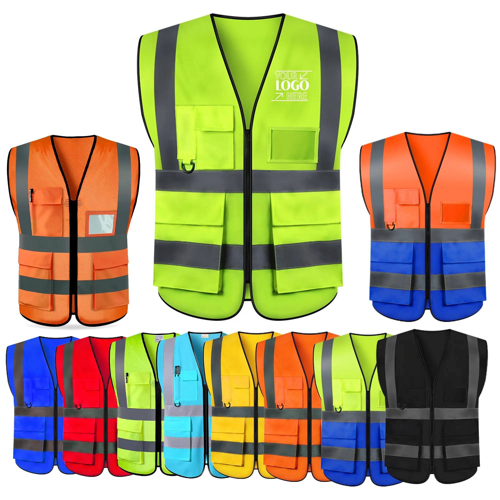 Safety Vest with logo - Hi-Vis Safety Vest with logo | From $7.99 ...